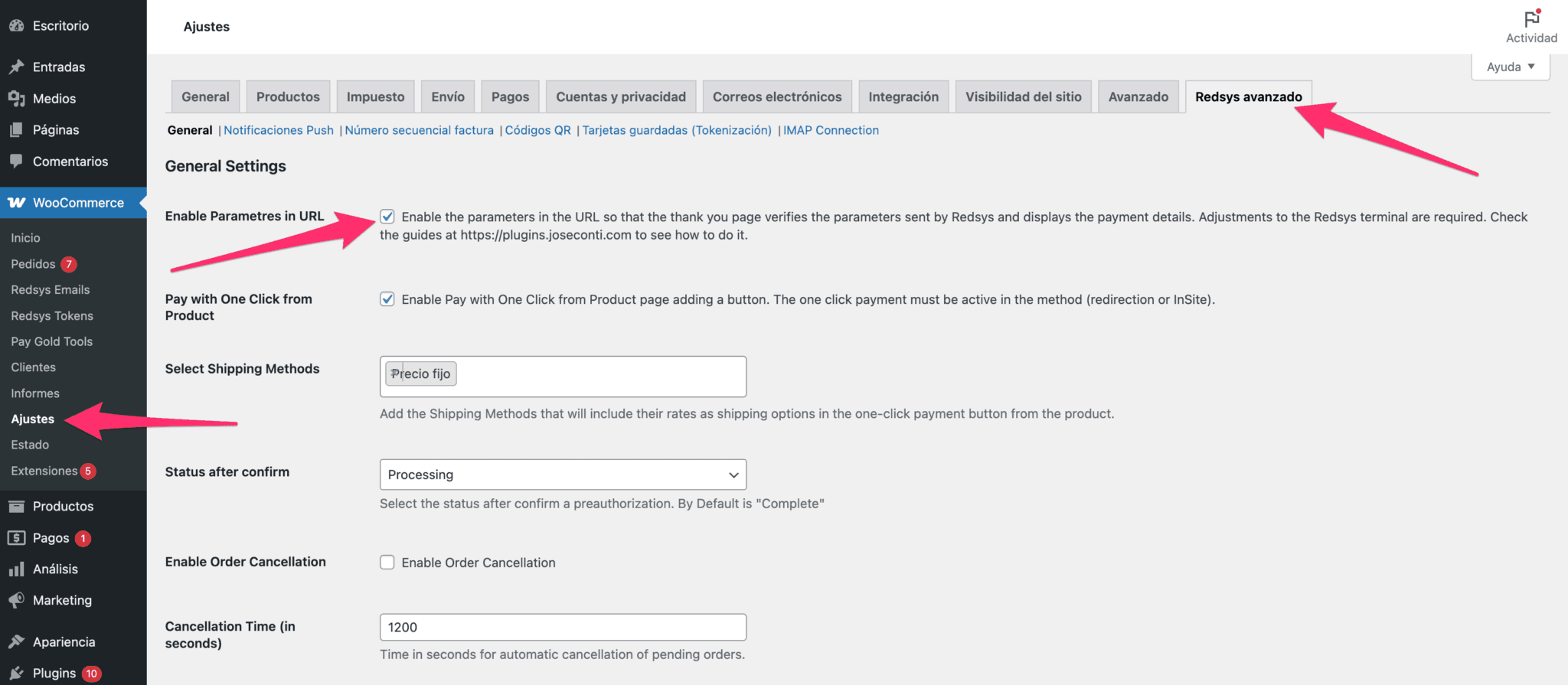 Como configurar el terminal de Redsys para notificaciones vía URL - Redsys WooCommerce
